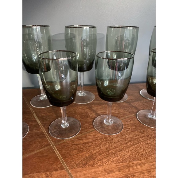 Gorham | Dining | Gorham Midnight Mist Smoke Water Goblets And Wine ...